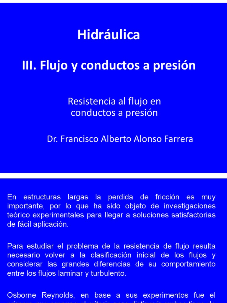 I Flujo y Conductos A Presion | PDF | Física Aplicada e ...