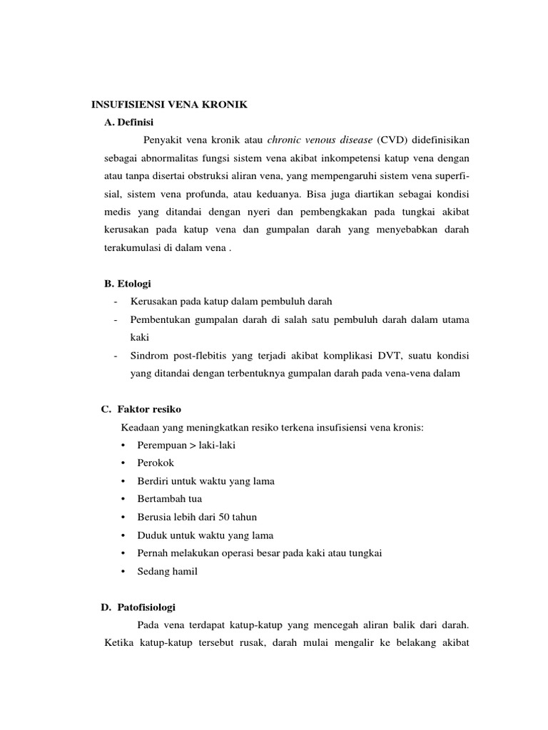 Insufisiensi Vena Kronik | PDF