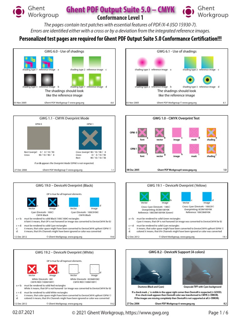 Ghent PDF Output Test V50 ALL X4 | PDF | Light | Multidimensional ...