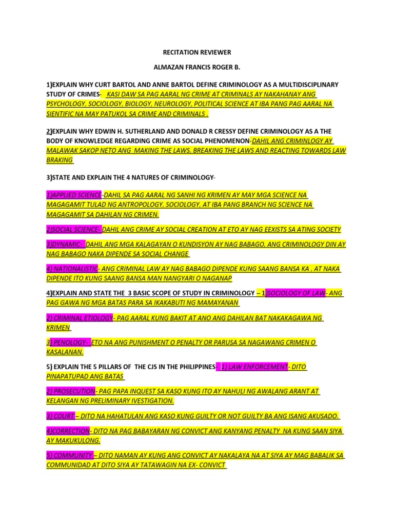 Recitation Reviewer Itc | PDF