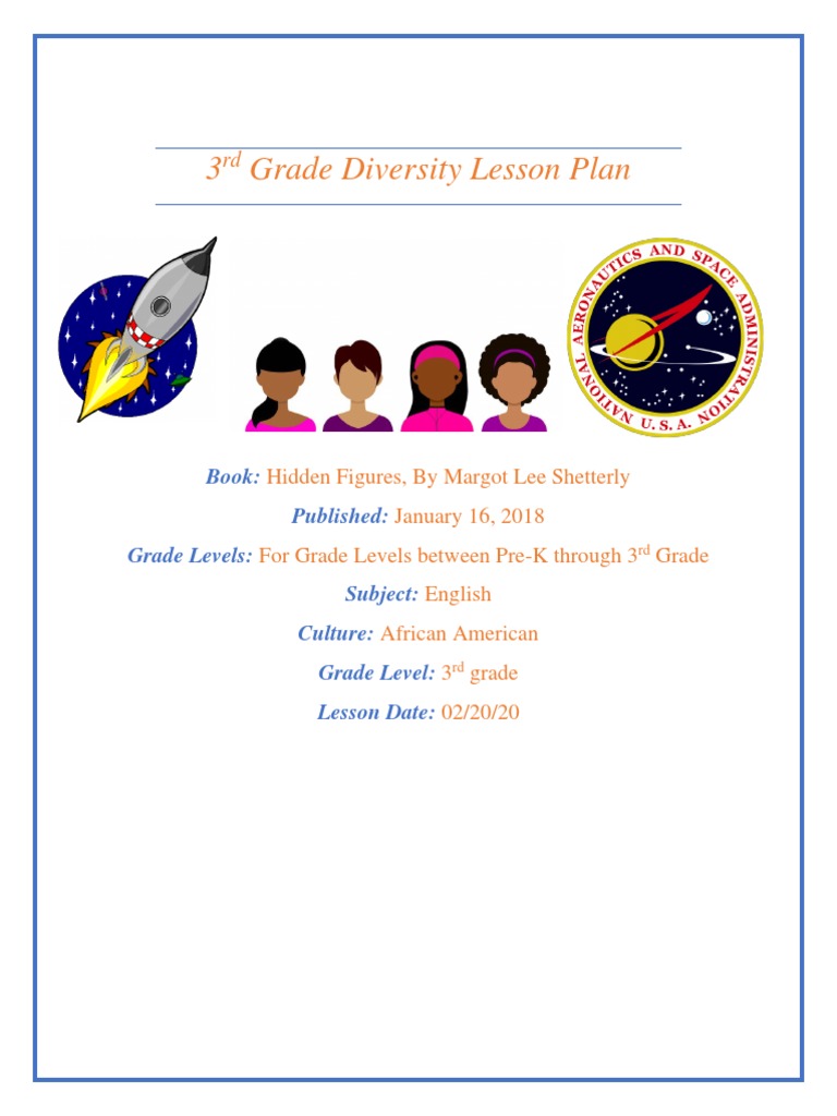 Diversity Lesson Plan Edu 280 | PDF | Hidden Figures | Cognition