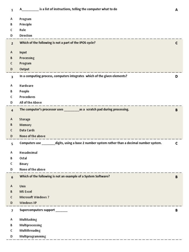 IPCC IT MCQs | PDF | Computer Data Storage | Process (Computing)