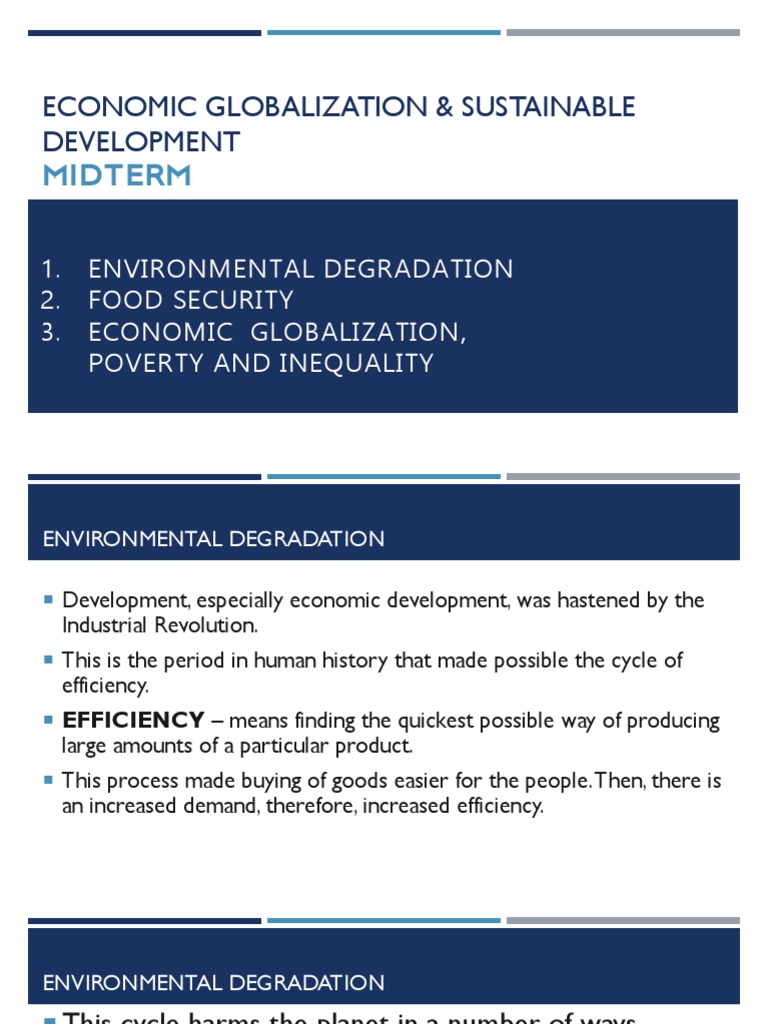 Economic Globalization & Sustainable Development: Midterm | PDF ...