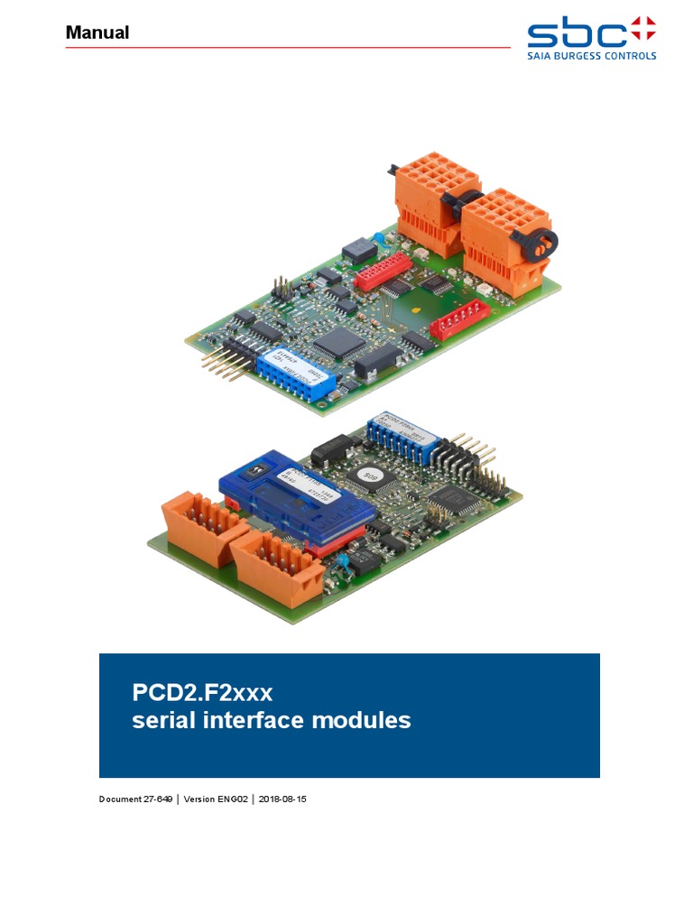 PCD2.F2xxx Serial Interface Modules: Manual | PDF | Electricity ...