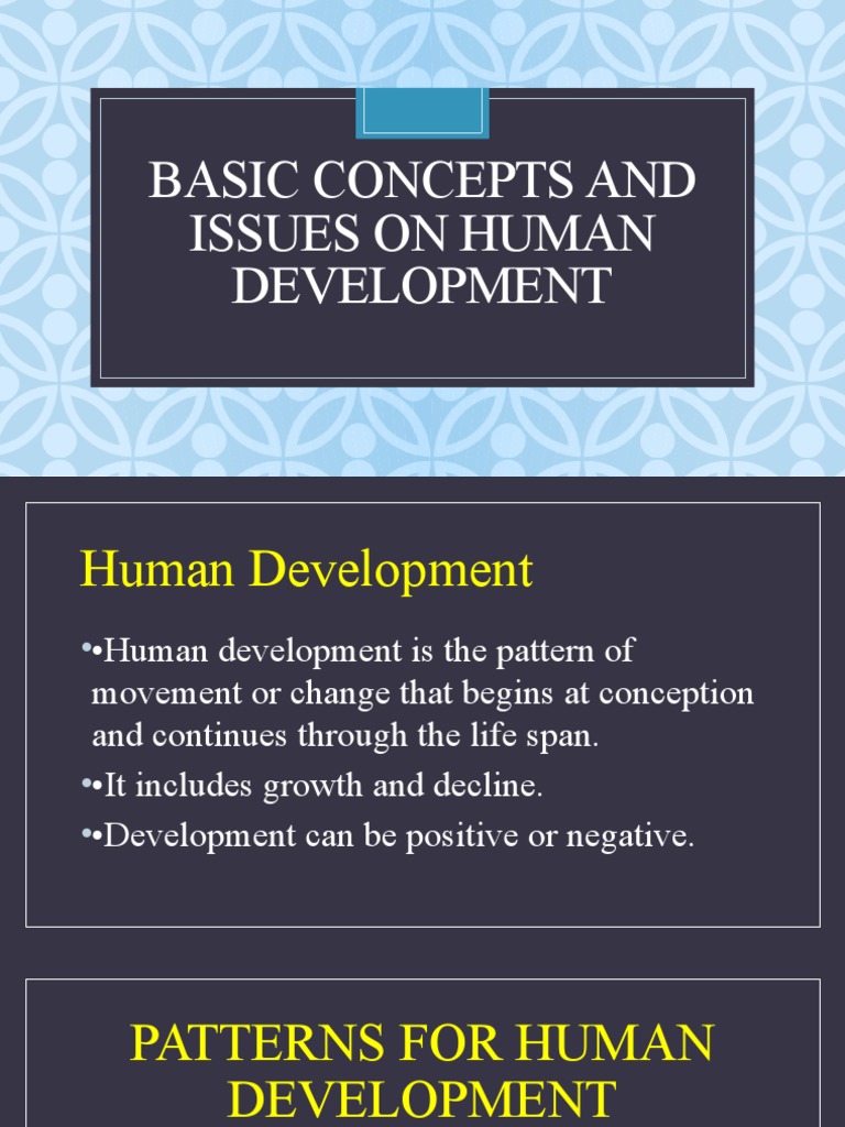 Basic Concepts and Issues On Human Development | PDF | Self-Improvement ...