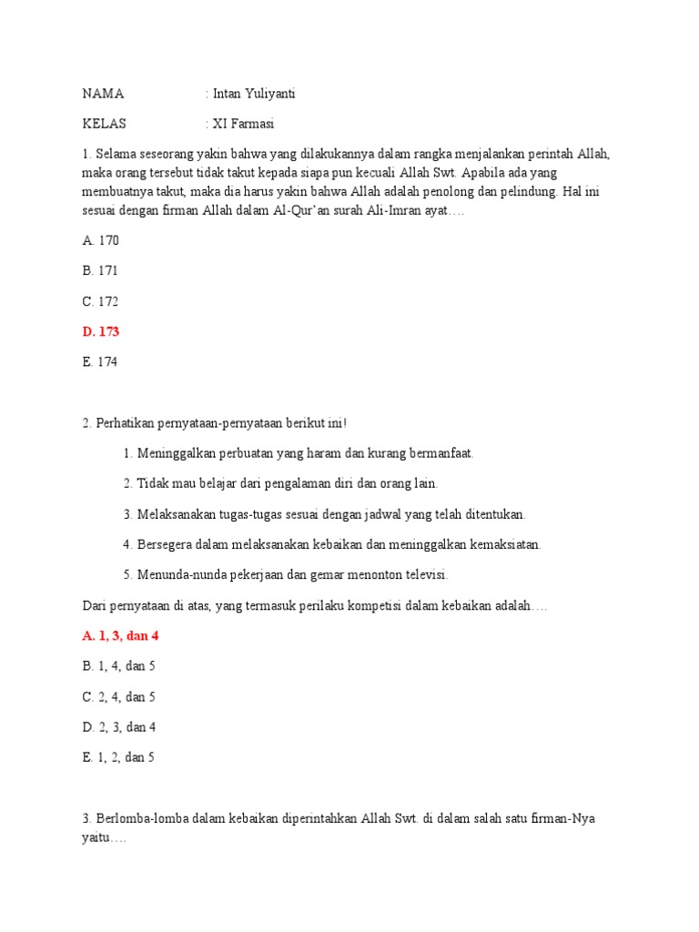 Soal Pat Ganjil 2021 | PDF