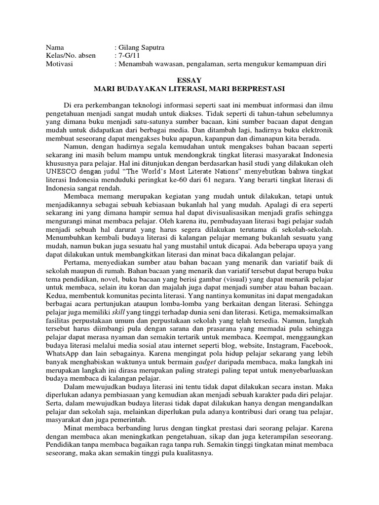 Meningkatkan Literasi dan Prestasi Pelajar | PDF