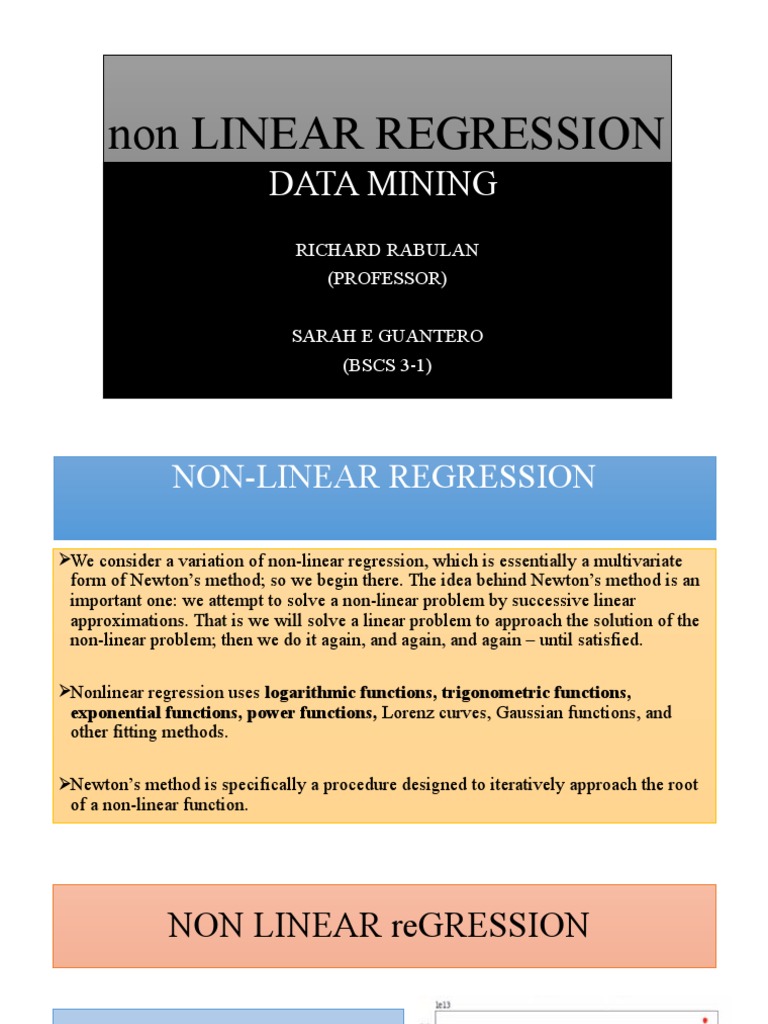 Non Linear Regression | PDF | Regression Analysis | Linear Regression