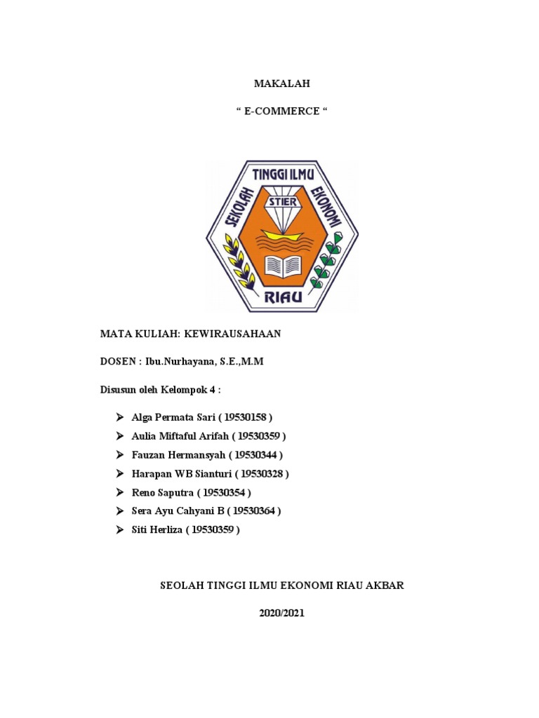 MAKALAH E-Commerce Kelompok 4 | PDF