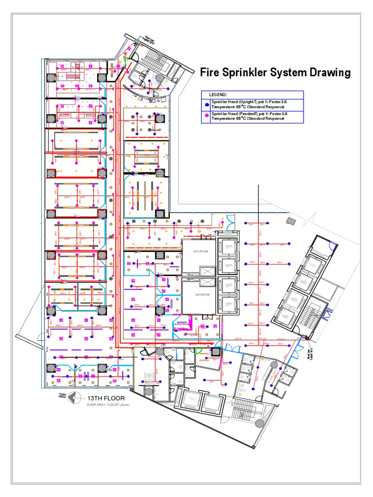 Fire Sprinkler System Drawing | PDF | Hazards | Safety