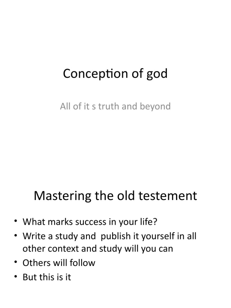 Conception of God: All of It S Truth and Beyond | PDF