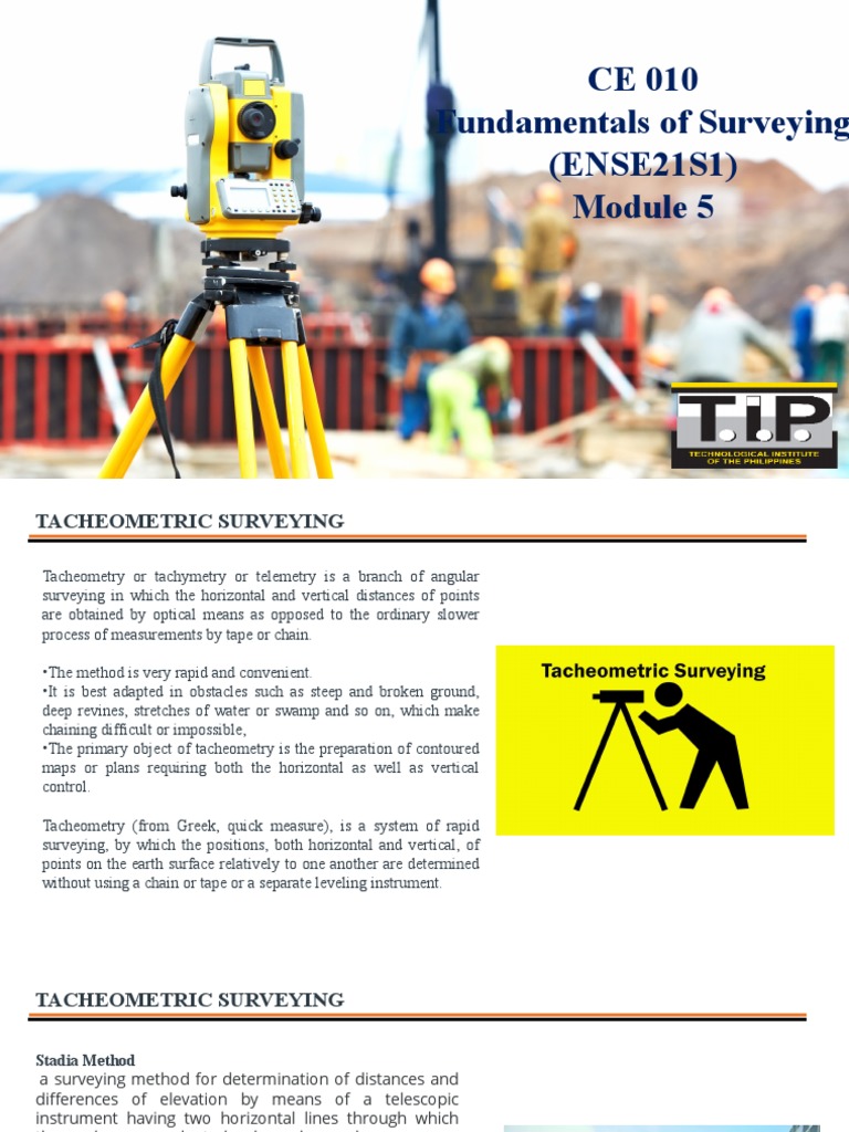 CE 010 Fundamentals of Surveying (ENSE21S1) | PDF | Surveying | Area