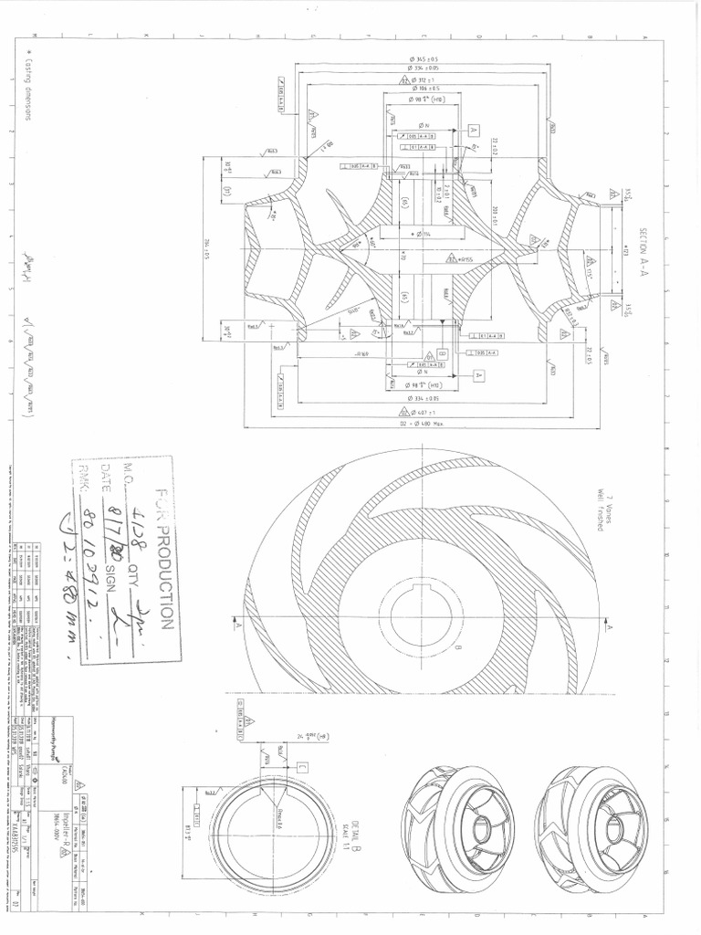 Hamworthy Impeller Drawing | PDF