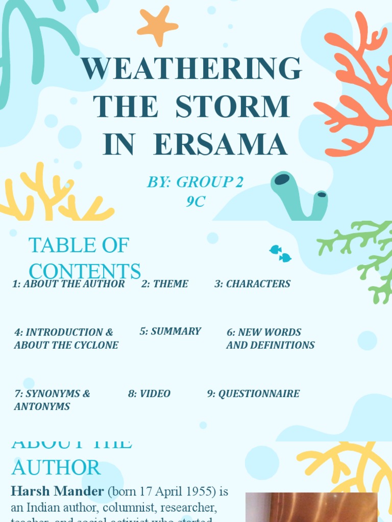 Summary of Weathering the Storm in Ersama | PDF | Storms