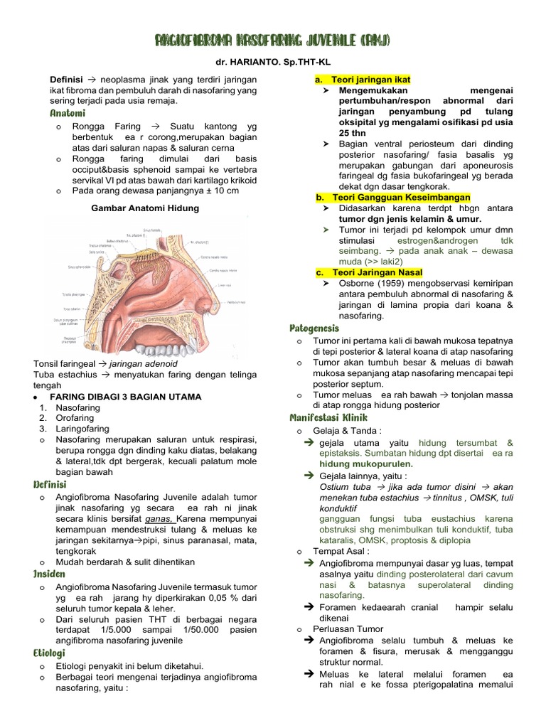 Angiofibroma Nasofaring Juvenile | PDF