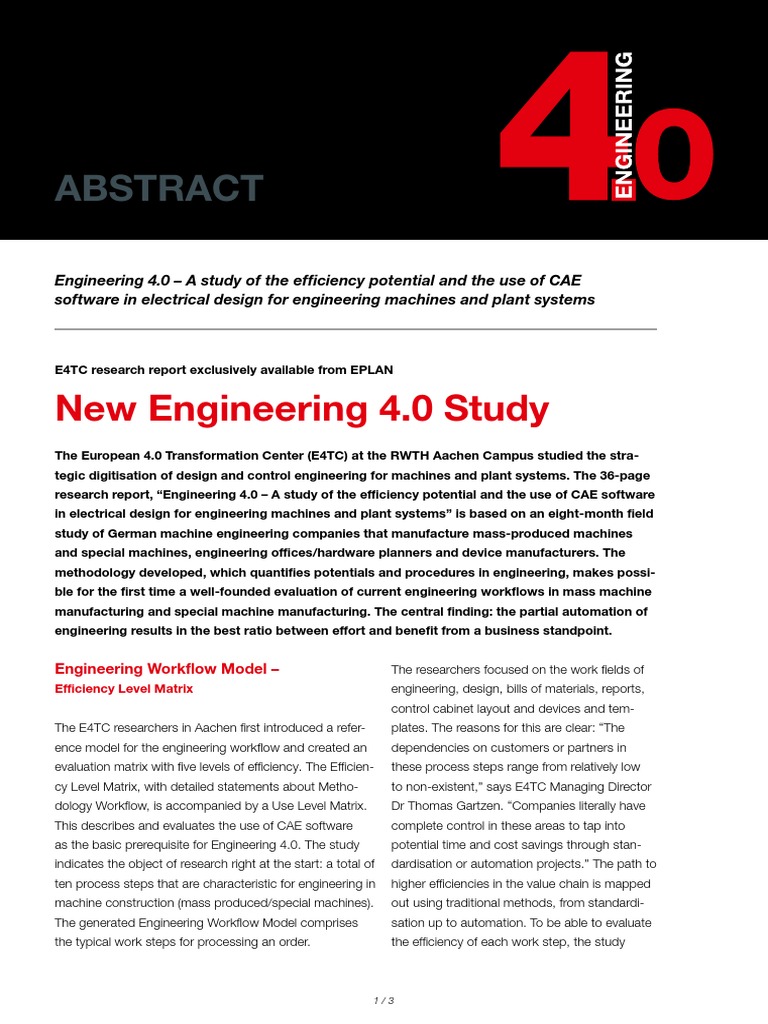 Engineering 4.0: CAE Software Efficiency Study | PDF | Automation ...