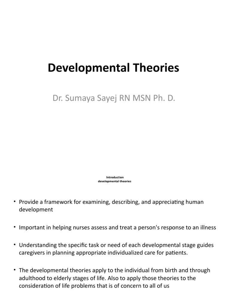 Developmental Theories 3 | PDF | Id | Developmental Psychology