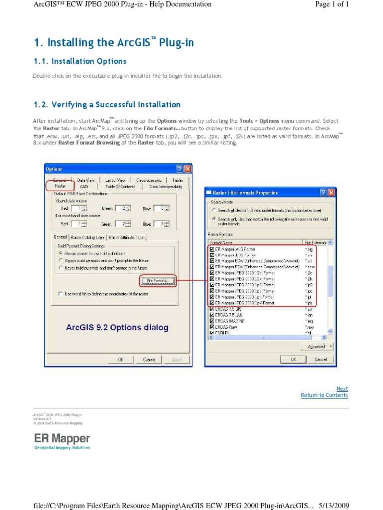 Installing The Arcgis Plug-In: ™ 1.1. Installation Options | PDF | Arc ...