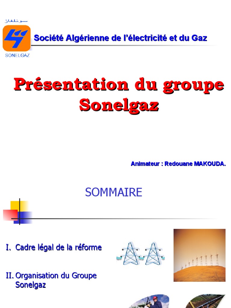 Organisation Sonelgaz - GRTE | PDF | Réseau électrique | Gaz naturel