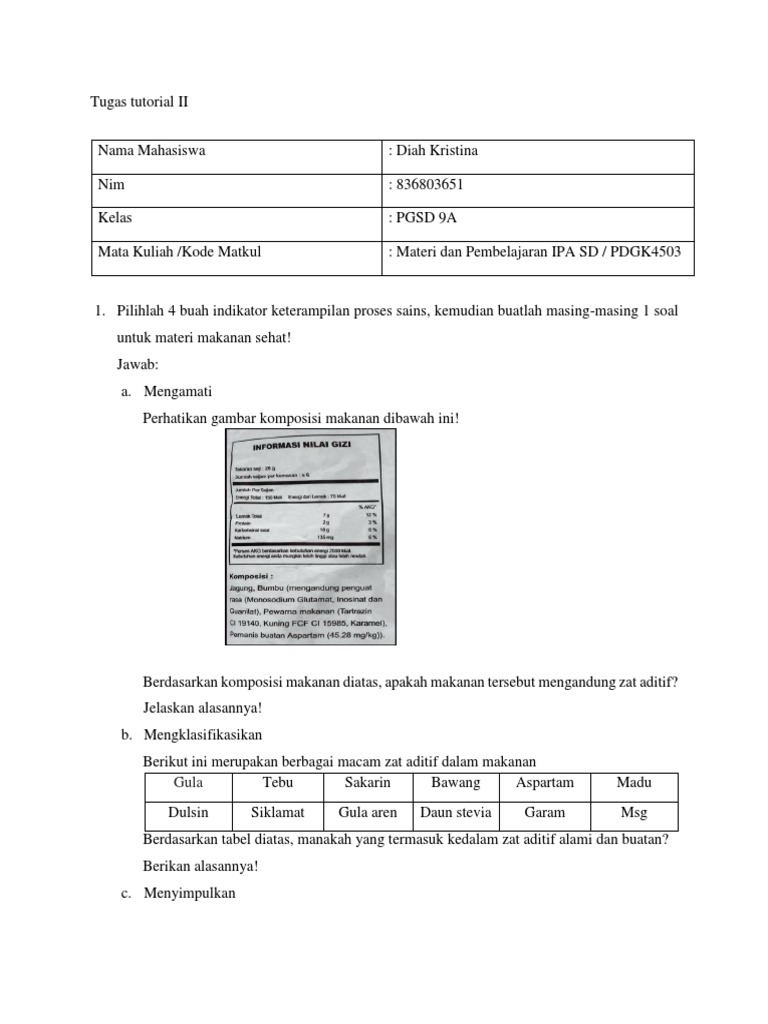 Tugas TT Ii Ipa | PDF