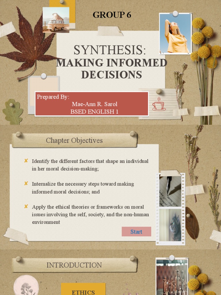 Synthesis:: Making Informed Decisions | PDF | Psychology ...