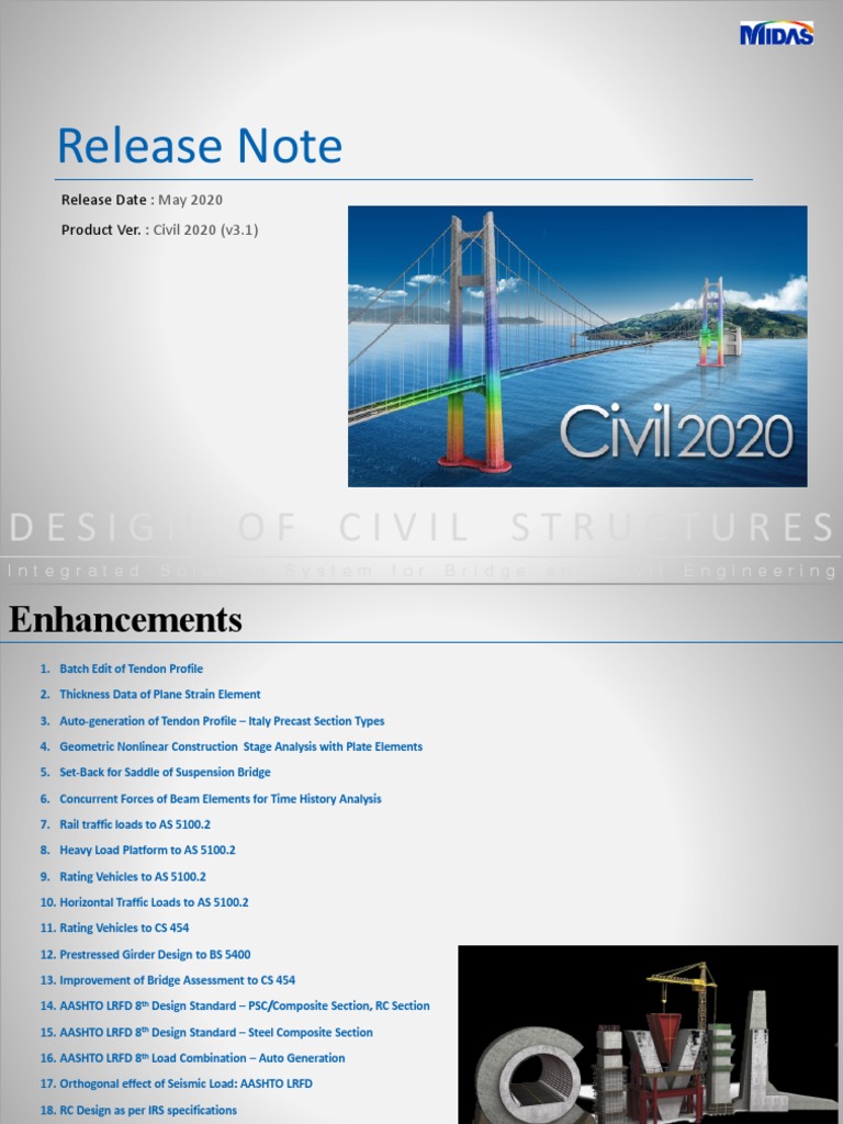 Enhancements to the Integrated Solution System for Bridge and Civil ...