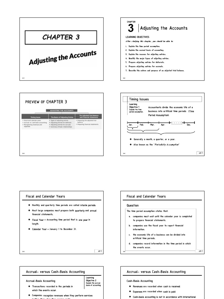 ch03 Adjusting The Accounts - Student | PDF | Debits And Credits | Deferral