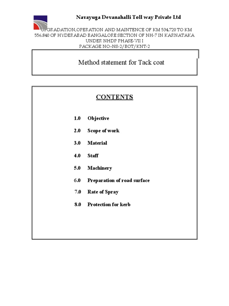 Tack Coat - Methodology | PDF | Road Surface | Asphalt