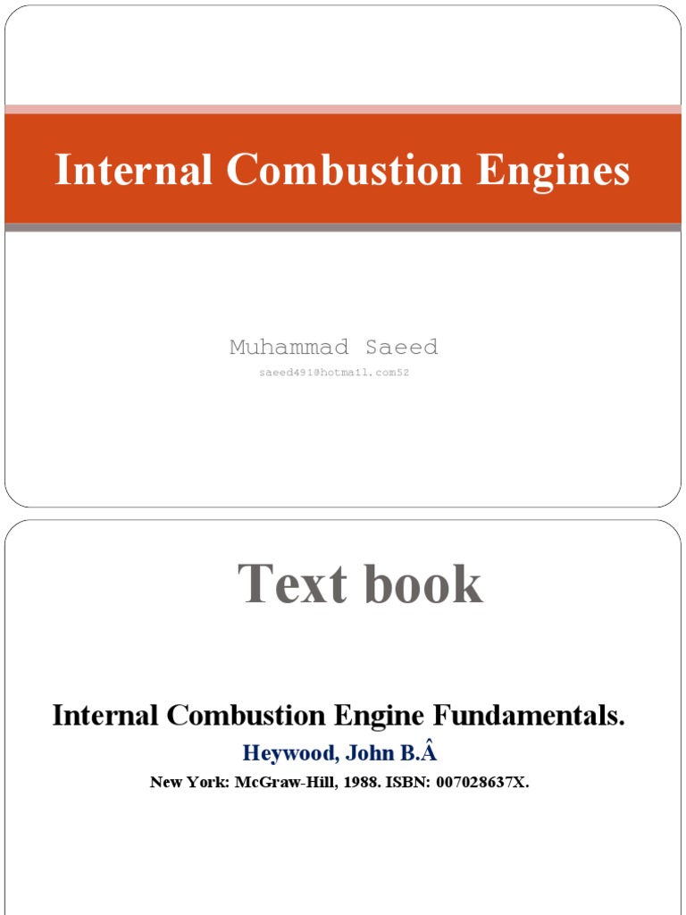 Internal Combustion Engine Overview | PDF | Science & Mathematics ...