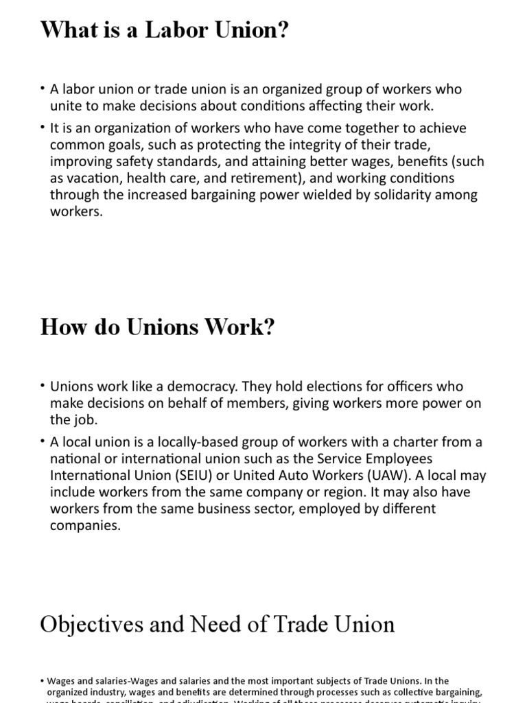 What Is A Labor Union? | PDF | Trade Union | Employment