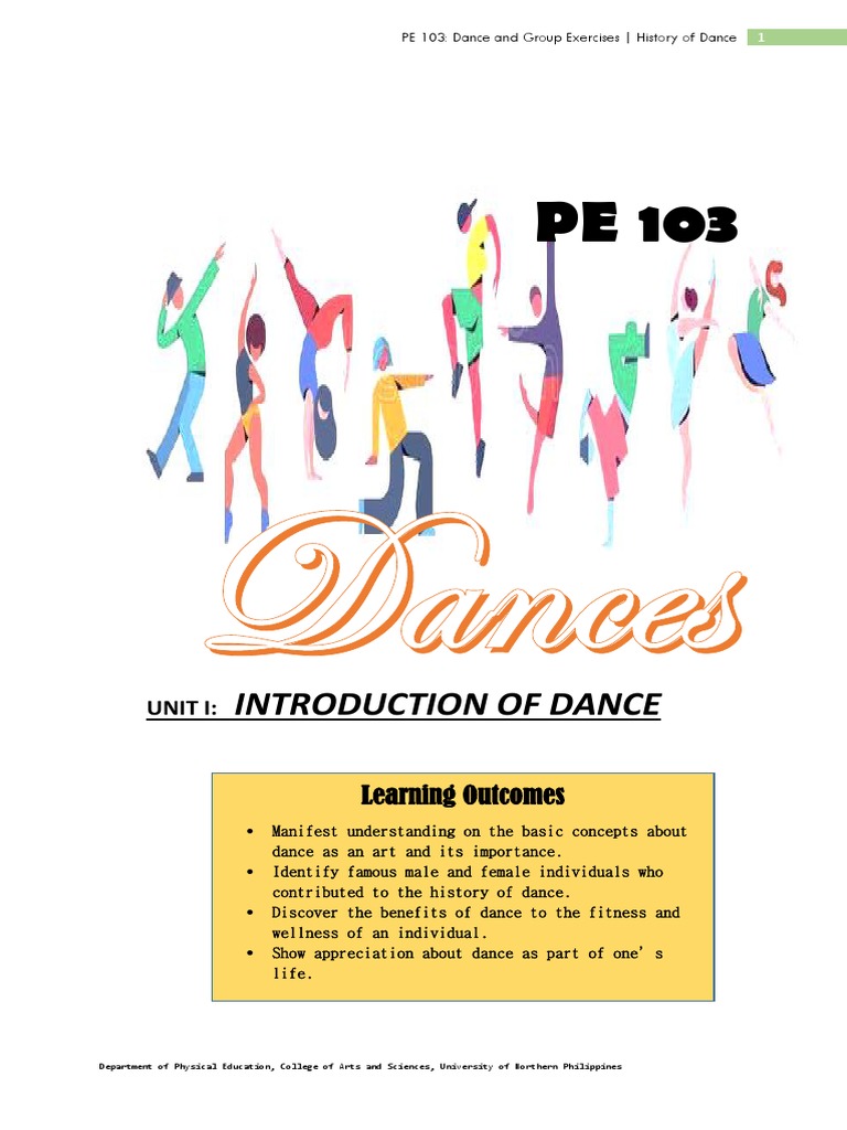 Introduction of Dance: Learning Outcomes | PDF | Physical Education ...