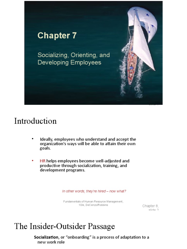Socializing, Orienting and Developing New Employees | PDF ...