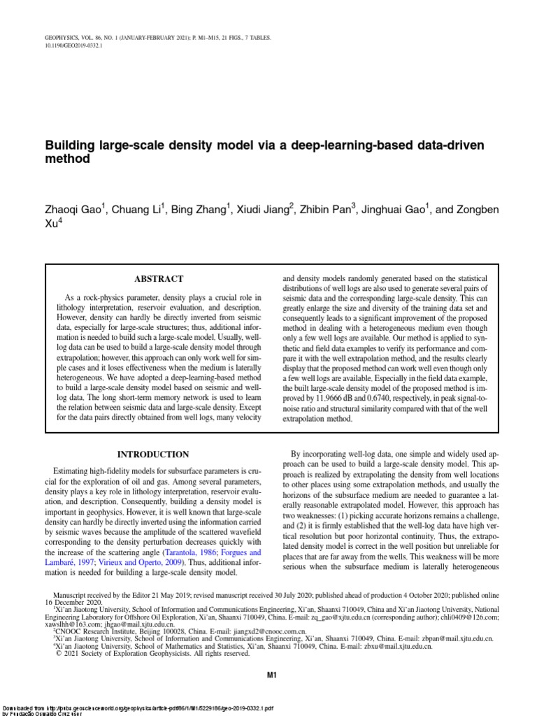 Building Large-Scale Density Model Via A Deep-Learning-Based Data ...