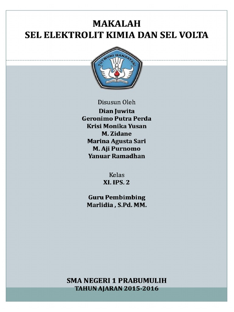 Makalah Sel Volta PDF | PDF