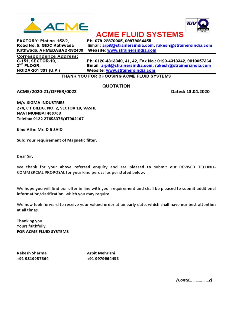 0022-Acme-Magnetic Filter | PDF