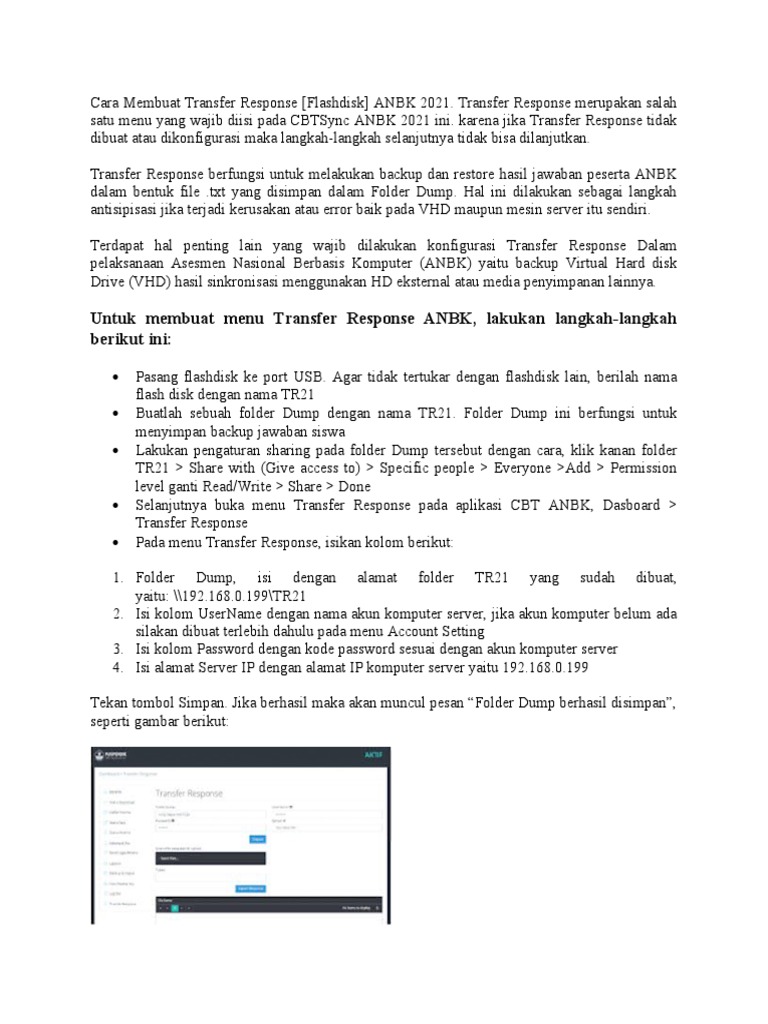 Cara Membuat Transfer Response | PDF