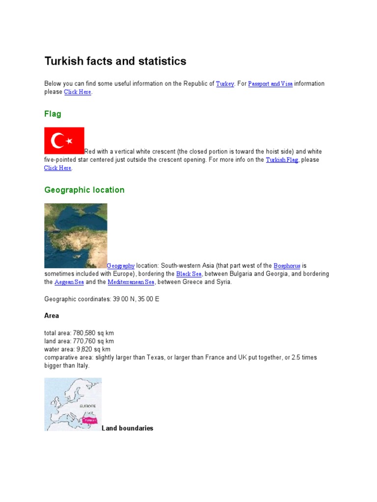 Turkish Facts and Statistics | Download Free PDF | Gross Domestic ...