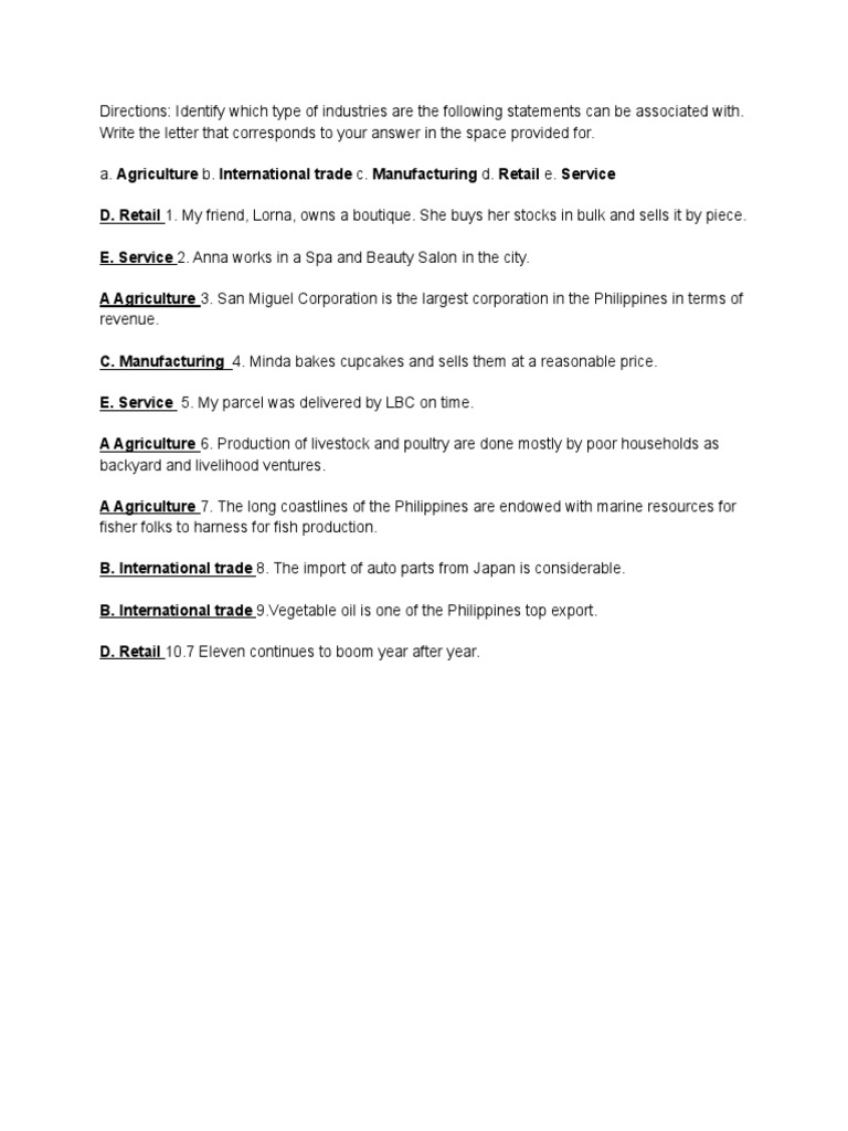 Types of Industries | PDF