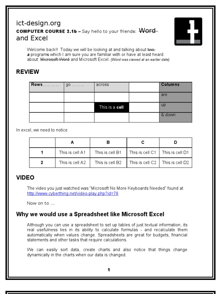 Microsoft Excel Ict-Design - Org 2.1b | PDF | Spreadsheet | Microsoft Excel