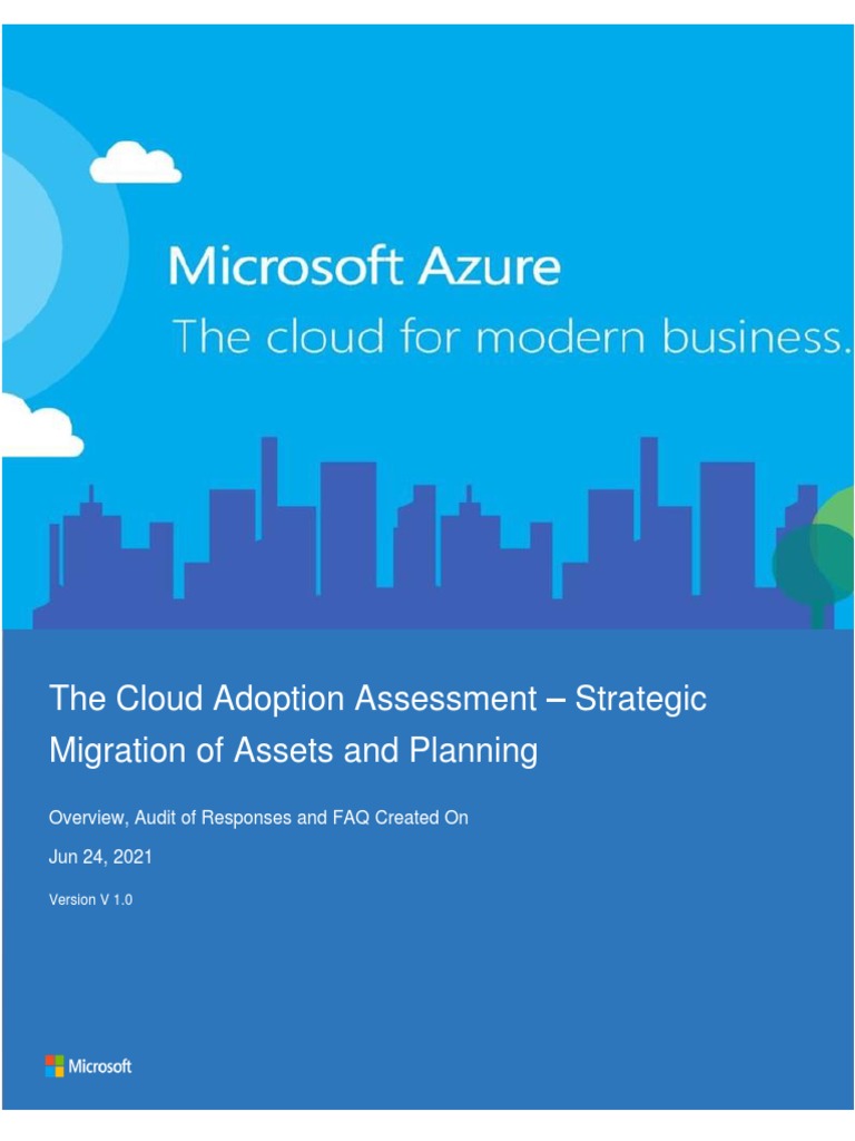The Cloud Adoption Assessment | PDF | Cloud Computing | Microsoft Azure