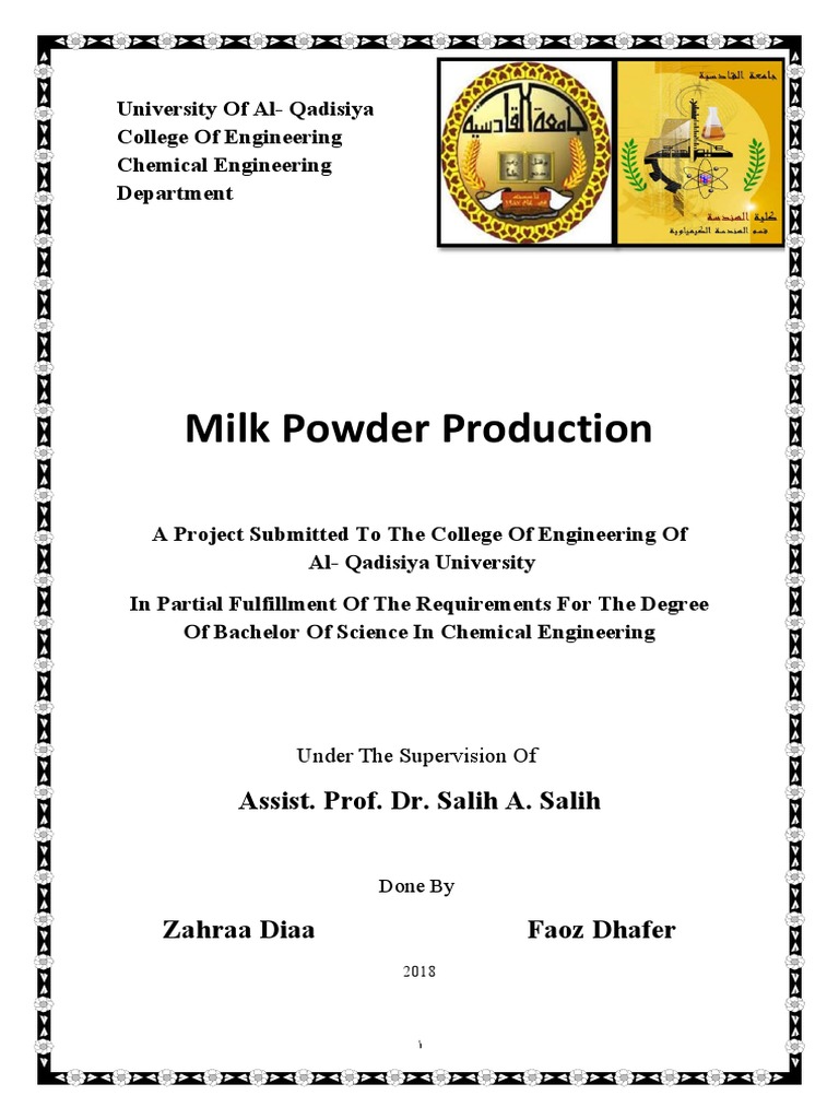 Milk Powder Production | PDF | Milk | Ph