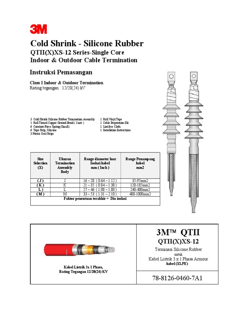 Instruction Manual 3M - Termination 1 Core | PDF