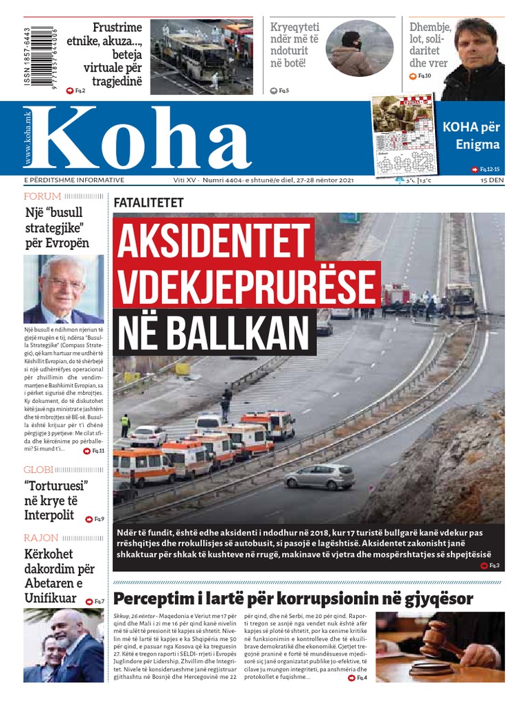 Gazeta Koha WWW - Koha.mk 27-28-11-2021 | PDF
