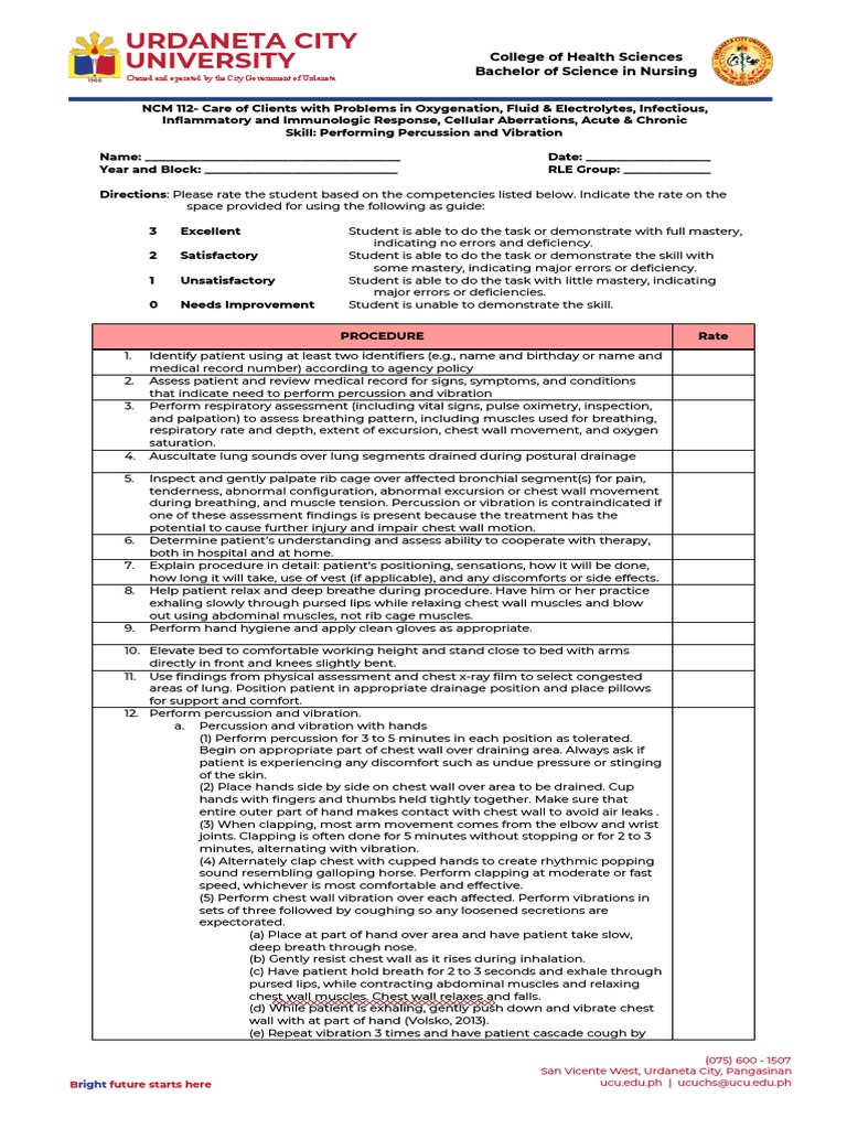 NEW CHECKLIST Performing Percussion and Vibration | PDF | Breathing ...