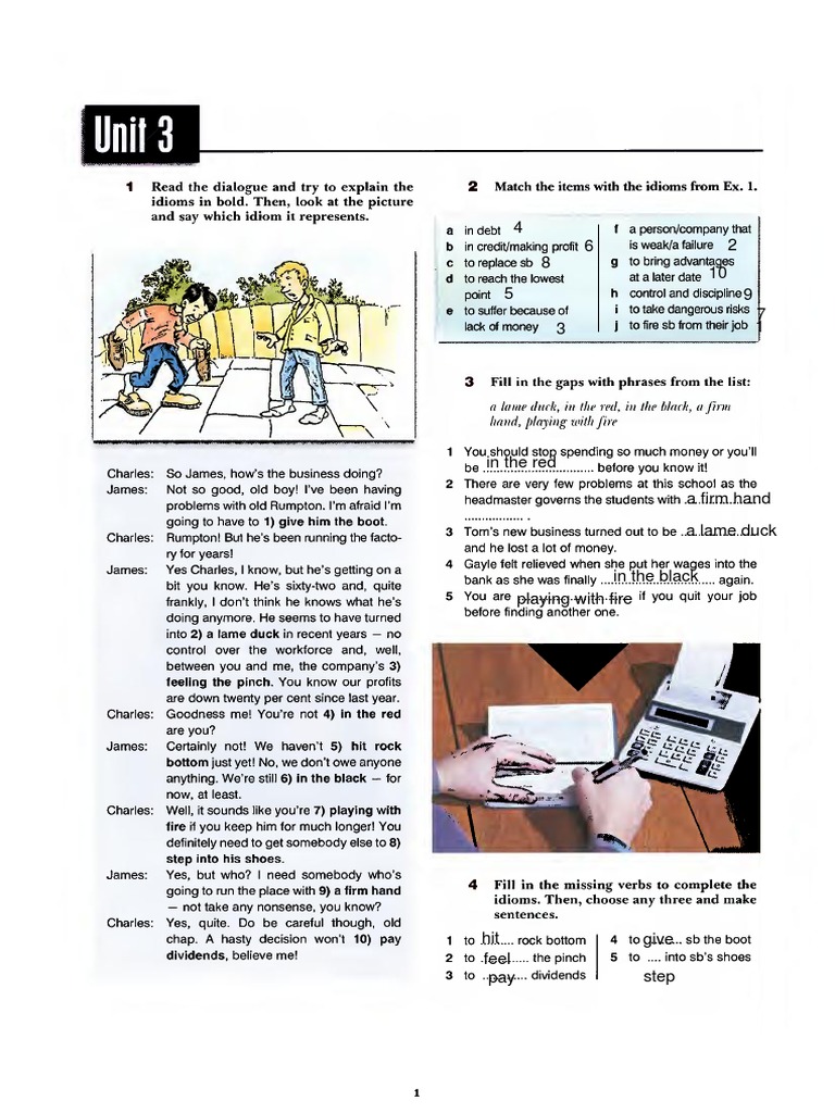 Idioms - Unit 3 & Unit 4 | PDF