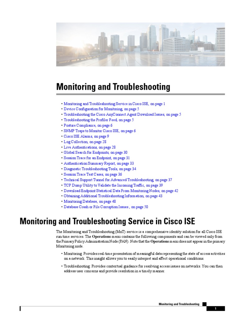 Monitoring and Troubleshooting Service in Cisco ISE | PDF | Computer ...