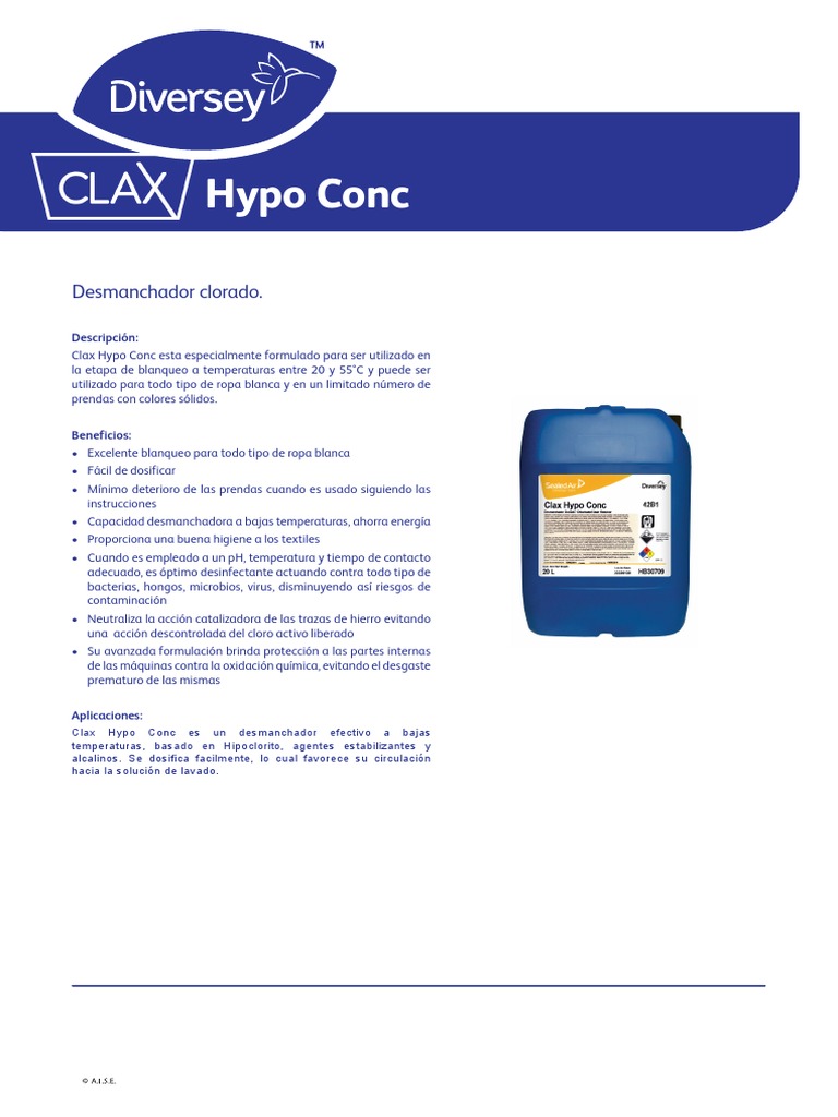 PSS MEX Clax Hypo ConcV1 | PDF | Agua | Cloro