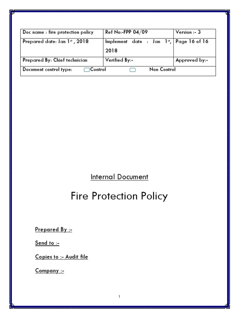 Fire Protection Policy | PDF | Fires | Emergency Management