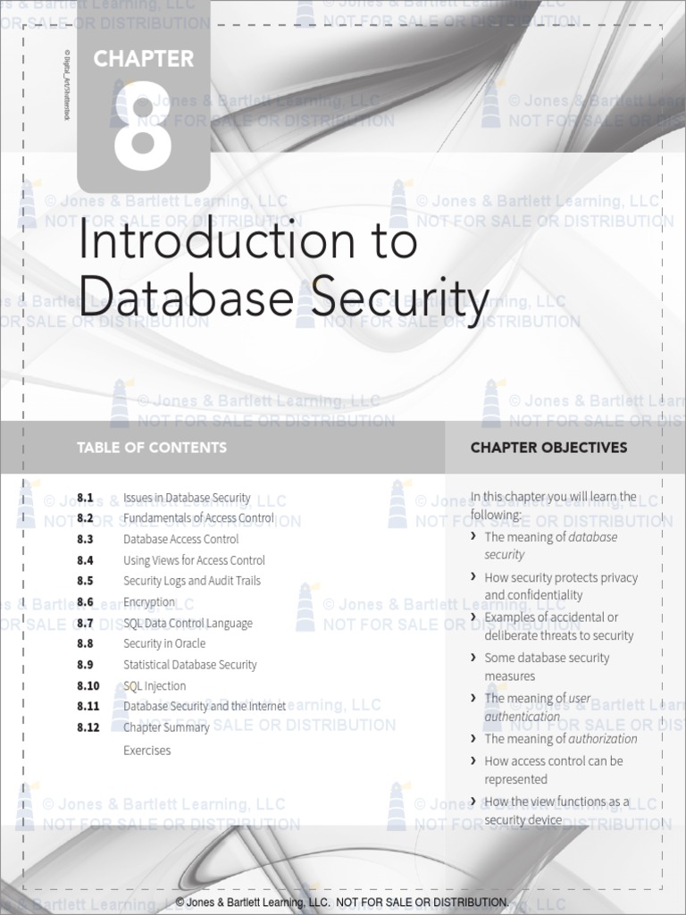 Introduction To Database Security: Chapter Objectives | PDF ...
