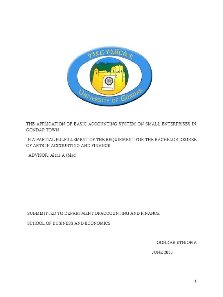 Assessing the Application of Basic Accounting Systems Among Small ...